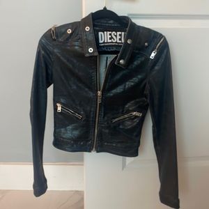 Diesel | Jackets & Coats | Thick Diesel Denim Jacket Coated In Black ...
